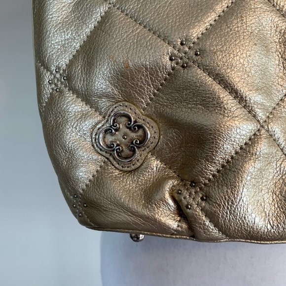 Brighton | Bags | Brighton Metallic Lena Quilted Studded Leather Bag ...